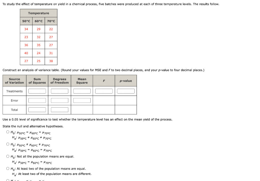 Solved Use a 0.05 level of significance to test whether the | Chegg.com