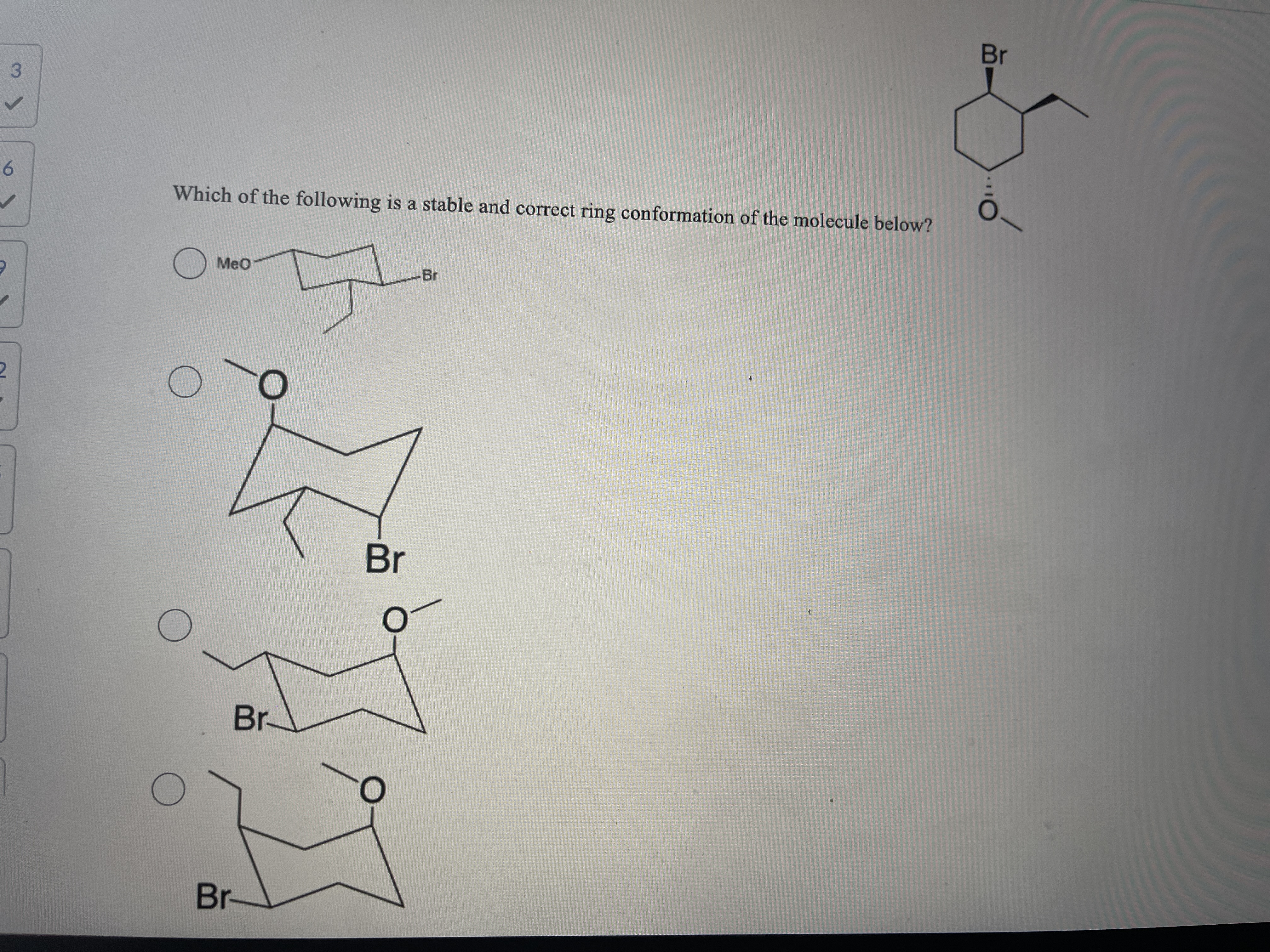 Solved which of the following is a stable and correct ring | Chegg.com