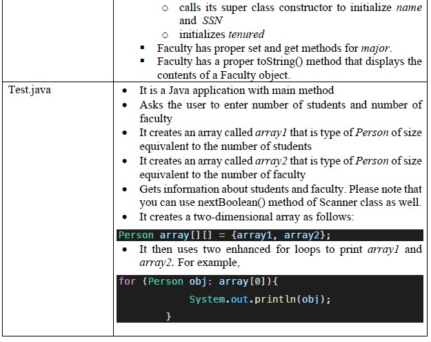 Solved Person.java . Has a public class called "Person" | Chegg.com
