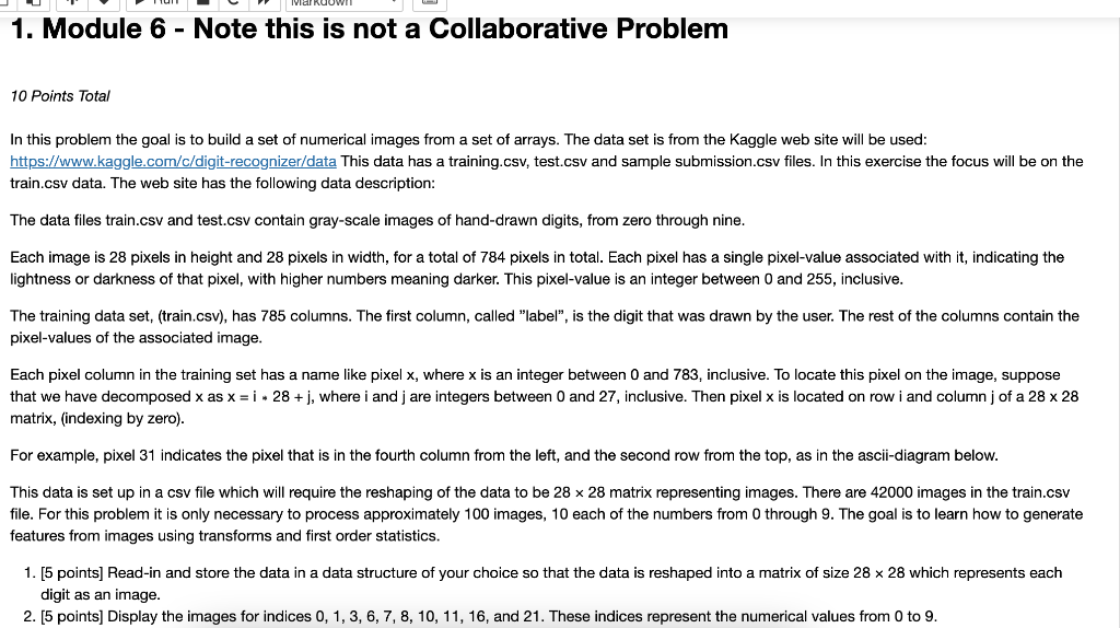 1. Module 6 - Note this is not a Collaborative | Chegg.com