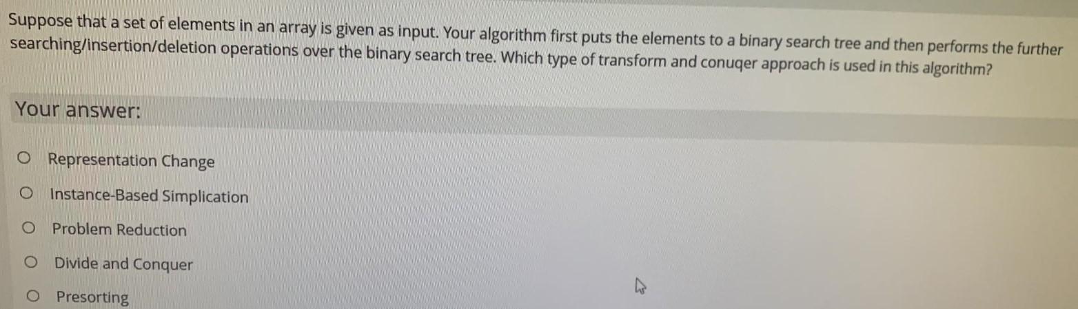 Solved Suppose that a set of elements in an array is given | Chegg.com