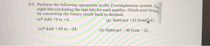 Solved 6-9. Perform the following operations in the | Chegg.com