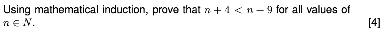 Solved Using mathematical induction, prove that n + 4