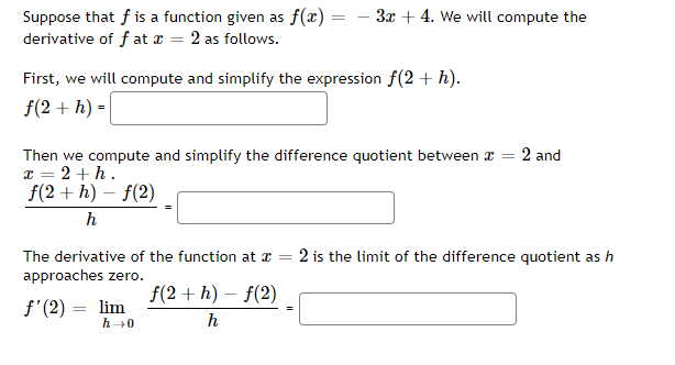 Solved Suppose that f is a function given as f(x)=−3x+4. We | Chegg.com