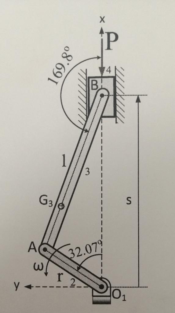 Solved In the crank-connecting rod mechanism shown in the | Chegg.com
