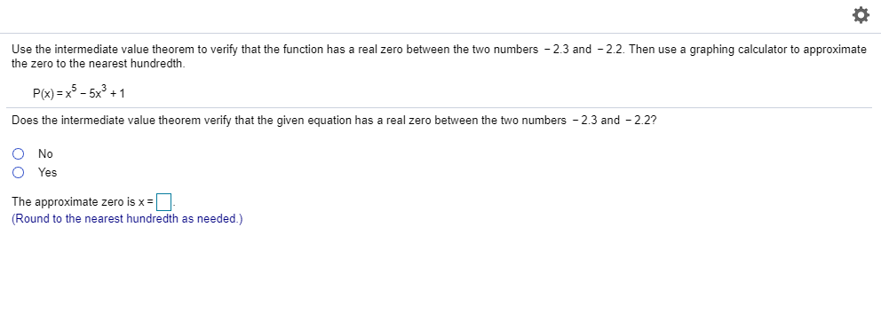 Solved Use the intermediate value theorem to verify that the | Chegg.com