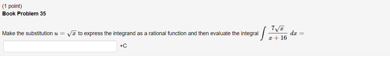 Solved (1 point) Book Problem 27 Use completing the square | Chegg.com