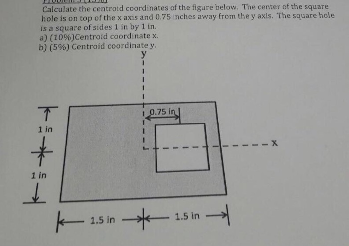 Solved Calculate the centroid coordinates of the figure | Chegg.com