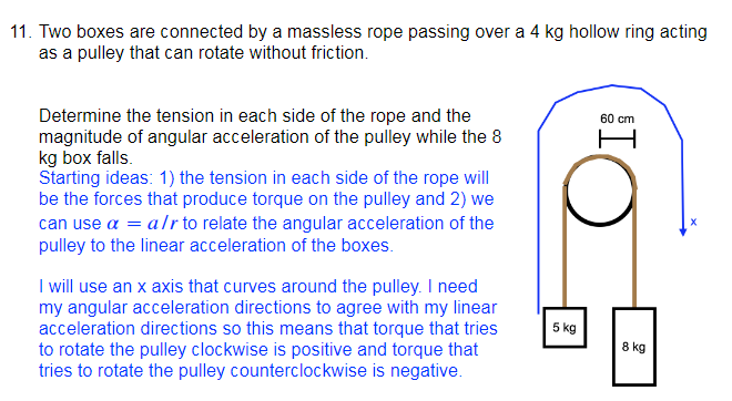 Solved 11. Two boxes are connected by a massless rope | Chegg.com