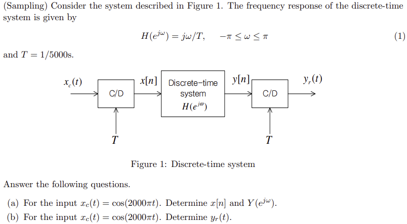 Solved (Sampling) Consider the system described in Figure 1. | Chegg.com