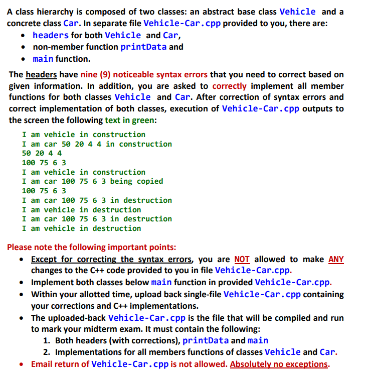 Solved #include using namespace std; class | Chegg.com