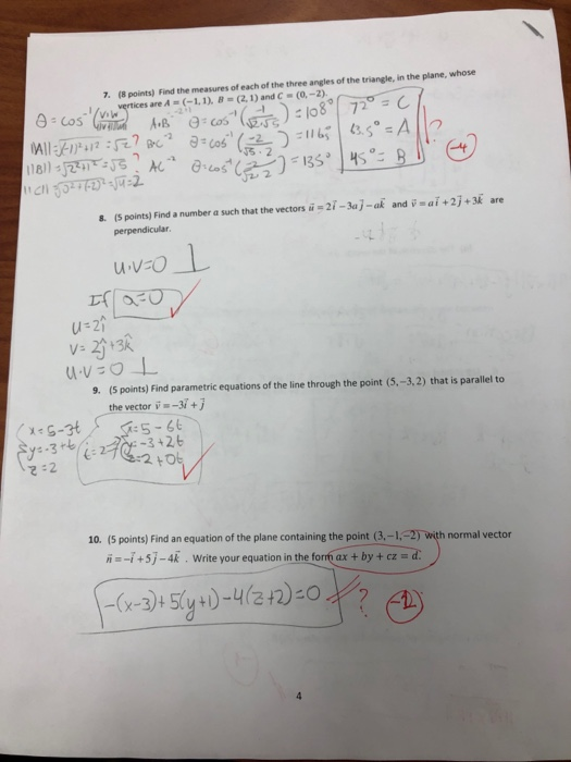 Solved 7. (8 points) Find the measures of each of the three | Chegg.com