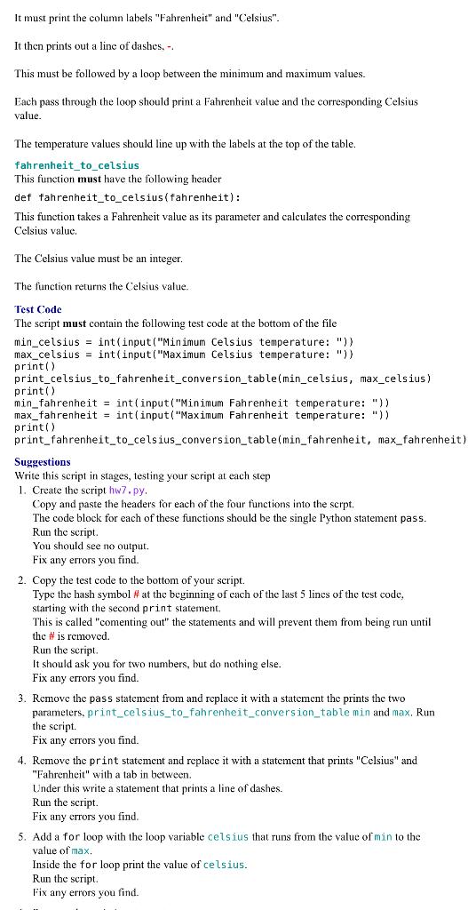 Solved Homework 7 Deliverables There is one deliverable for | Chegg.com