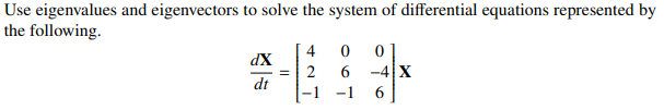 Solved Use eigenvalues and eigenvectors to solve the system | Chegg.com