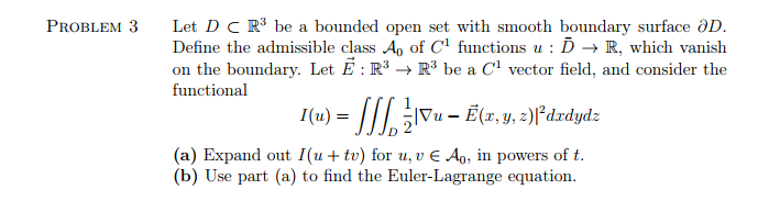Solved Let D C R3 be a bounded open set with smooth boundary | Chegg.com