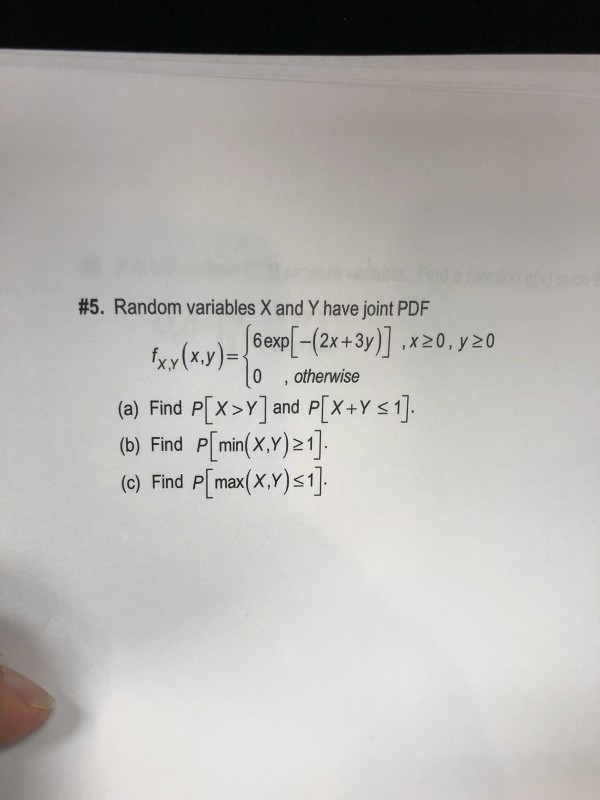 Solved #5. Random variables X and Y have joint PDF | Chegg.com