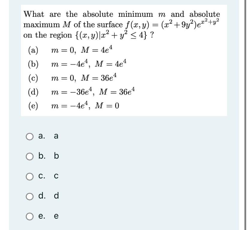 Solved What are the absolute minimum m and absolute maximum | Chegg.com