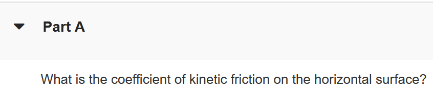 Solved What is the coefficient of kinetic friction on the | Chegg.com