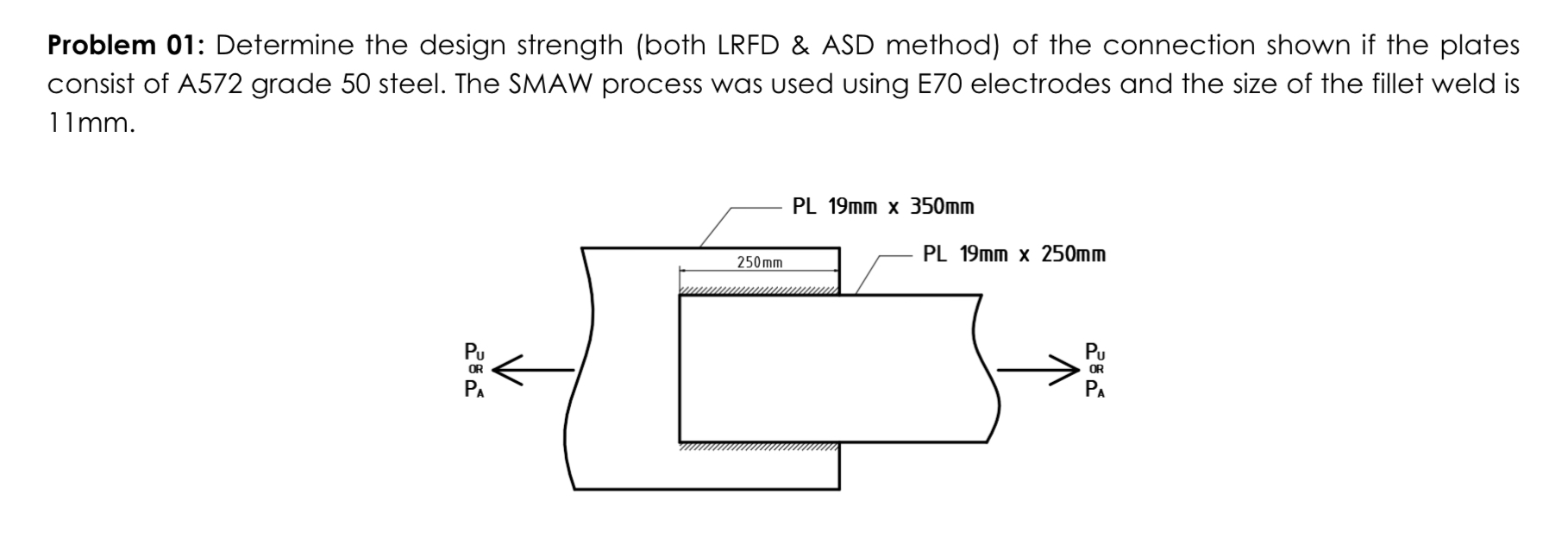 Solved Problem 01: Determine the design strength (both LRFD | Chegg.com