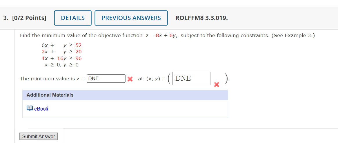 Solved Find the minimum value of the objective function | Chegg.com