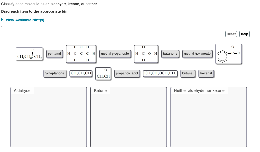 Solved Classify each molecule as an aldehyde, ketone, or | Chegg.com