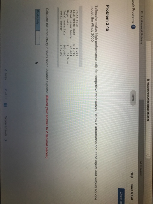 Solved Ch. 2 -h work Problems Help Save & Exit Check m | Chegg.com