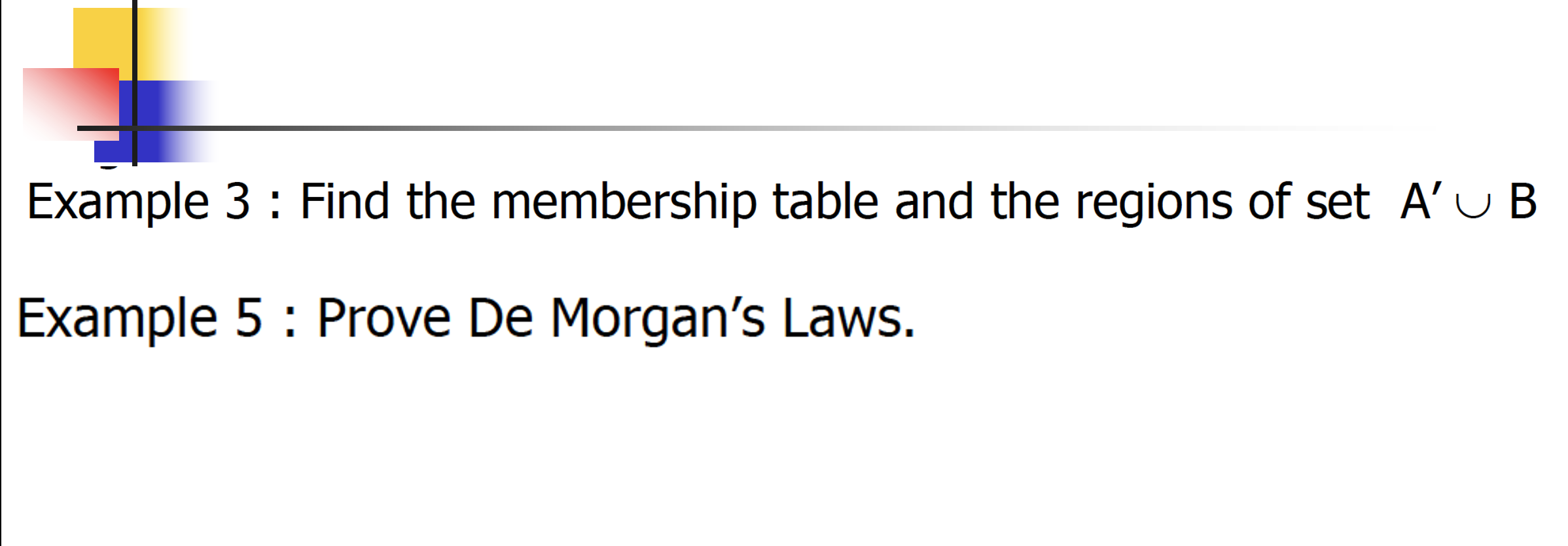 Solved Example 3 : Find the membership table and the regions | Chegg.com Solved Example 3 : Find the membership table and the regions | Chegg.com