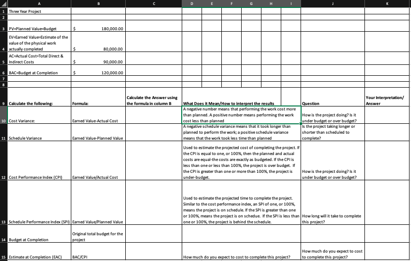 Name the cells and use cell names such as | Chegg.com