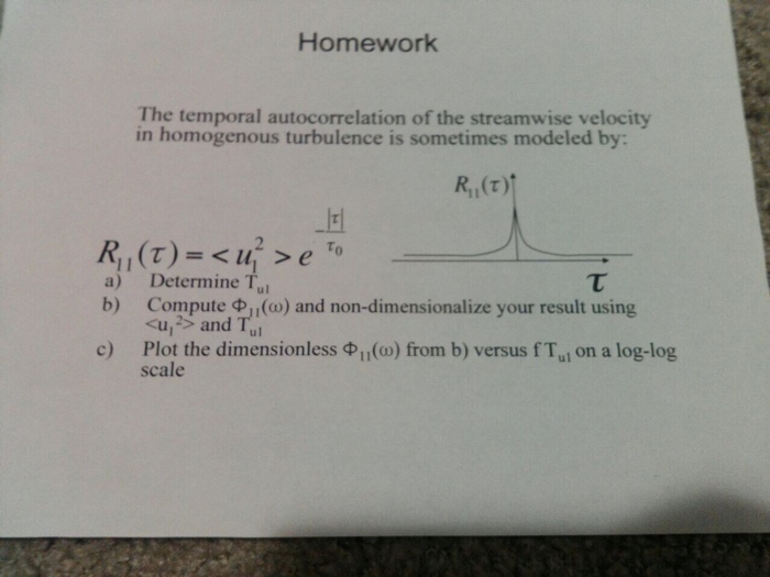 Homework The temporal autocorrelation of the | Chegg.com