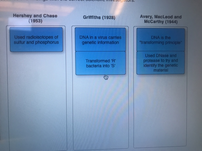 Solved CHIVESUL LUIS. Hershey and Chase (1953) Griffiths | Chegg.com