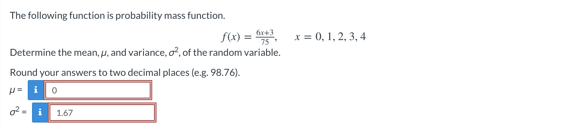 Solved The following function is probability mass function. | Chegg.com