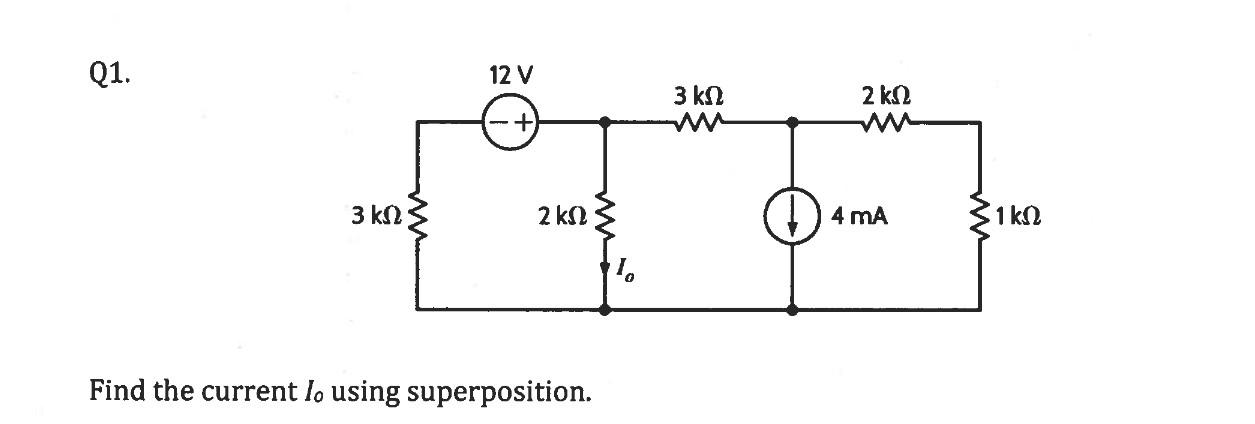 Solved Find the current Io using superposition. | Chegg.com