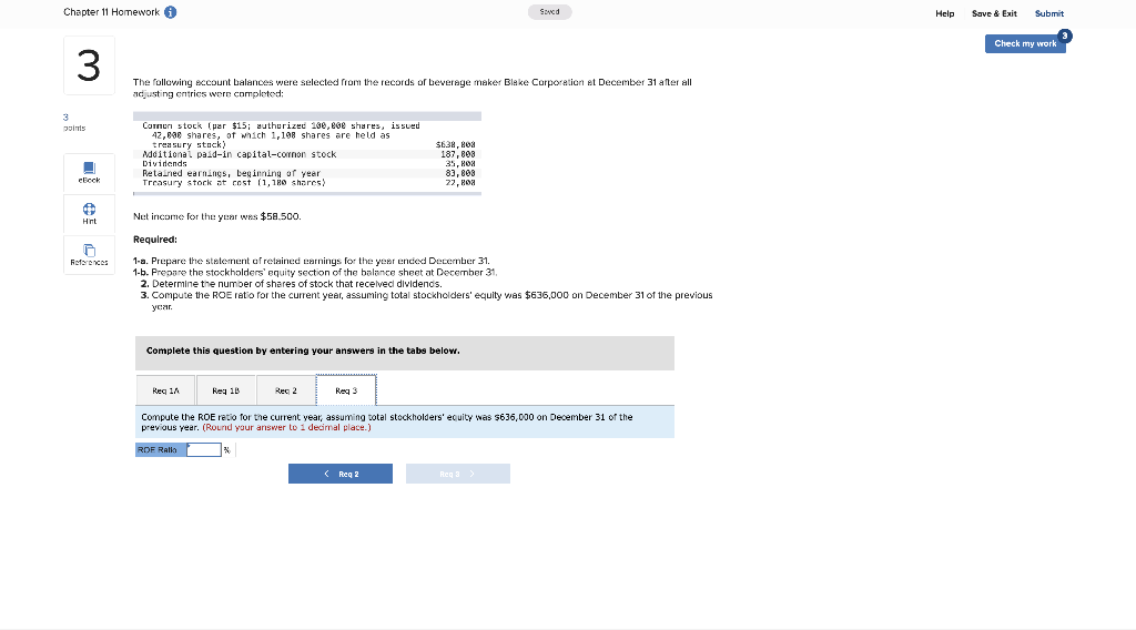 Solved Chapter 11 Homework Sare Help Save & Exit Submit | Chegg.com