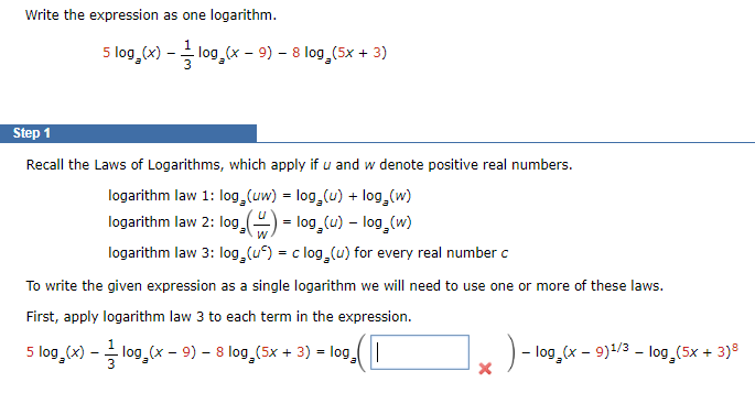 Solved Write the expression as one logarithm. | Chegg.com