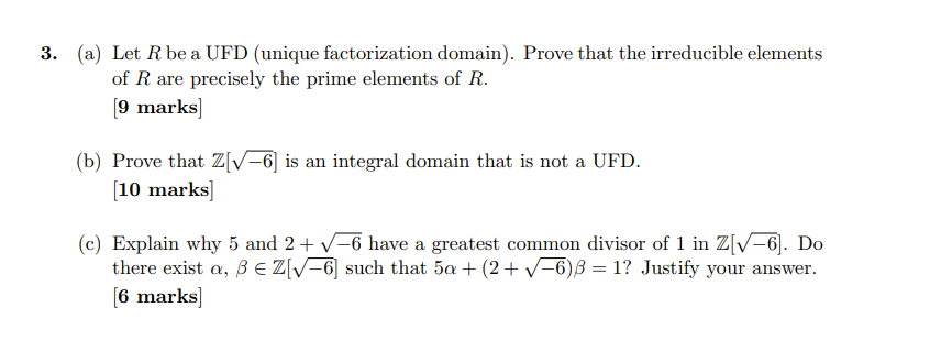Solved 3. (a) Let R be a UFD (unique factorization domain). | Chegg.com
