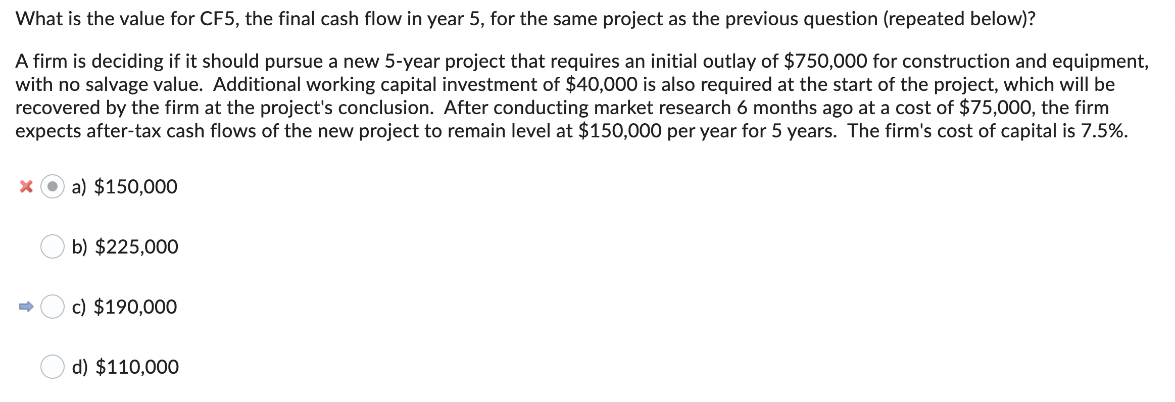 Solved What is the value for CFO, the initial outlay, for | Chegg.com