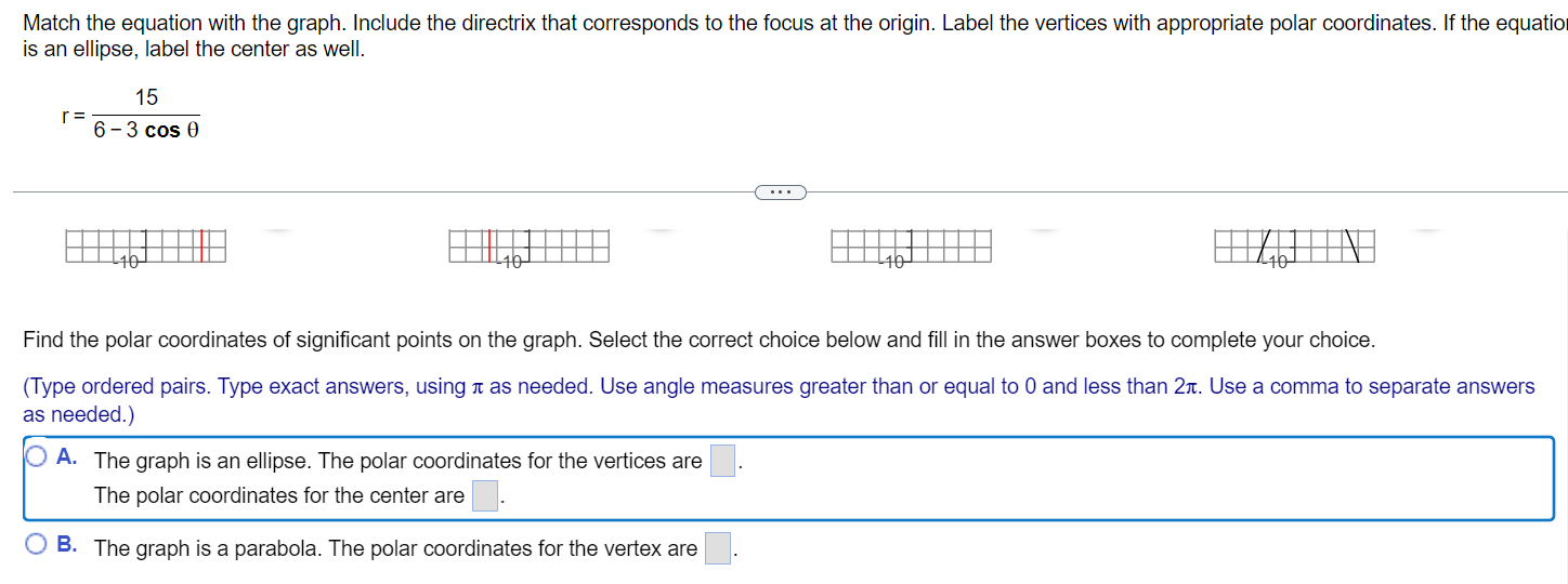 Solved Match the equation with the graph. Include the | Chegg.com