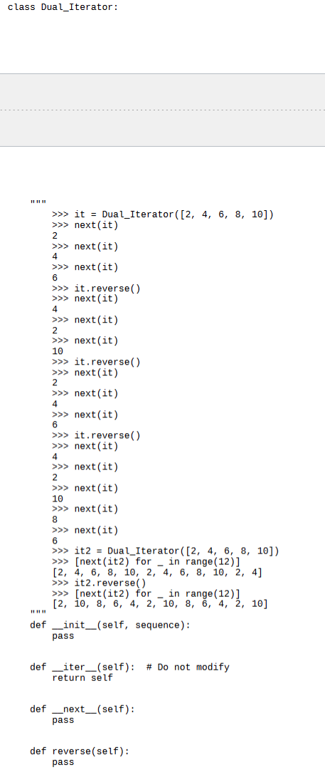 Solved Dual_Iterator (3 pts) An iterator that can iterate | Chegg.com