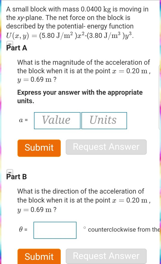 Solved A small block with mass 0.0400 kg is moving in the | Chegg.com