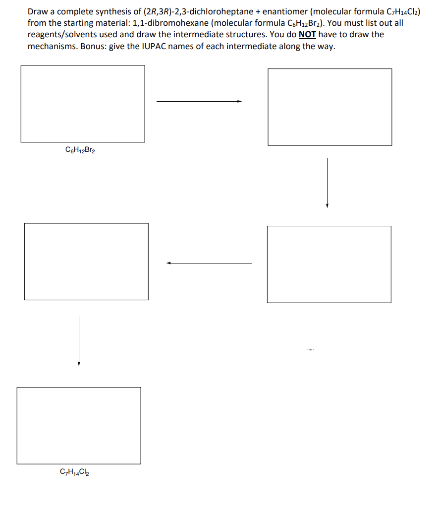 Solved Draw a complete synthesis of | Chegg.com
