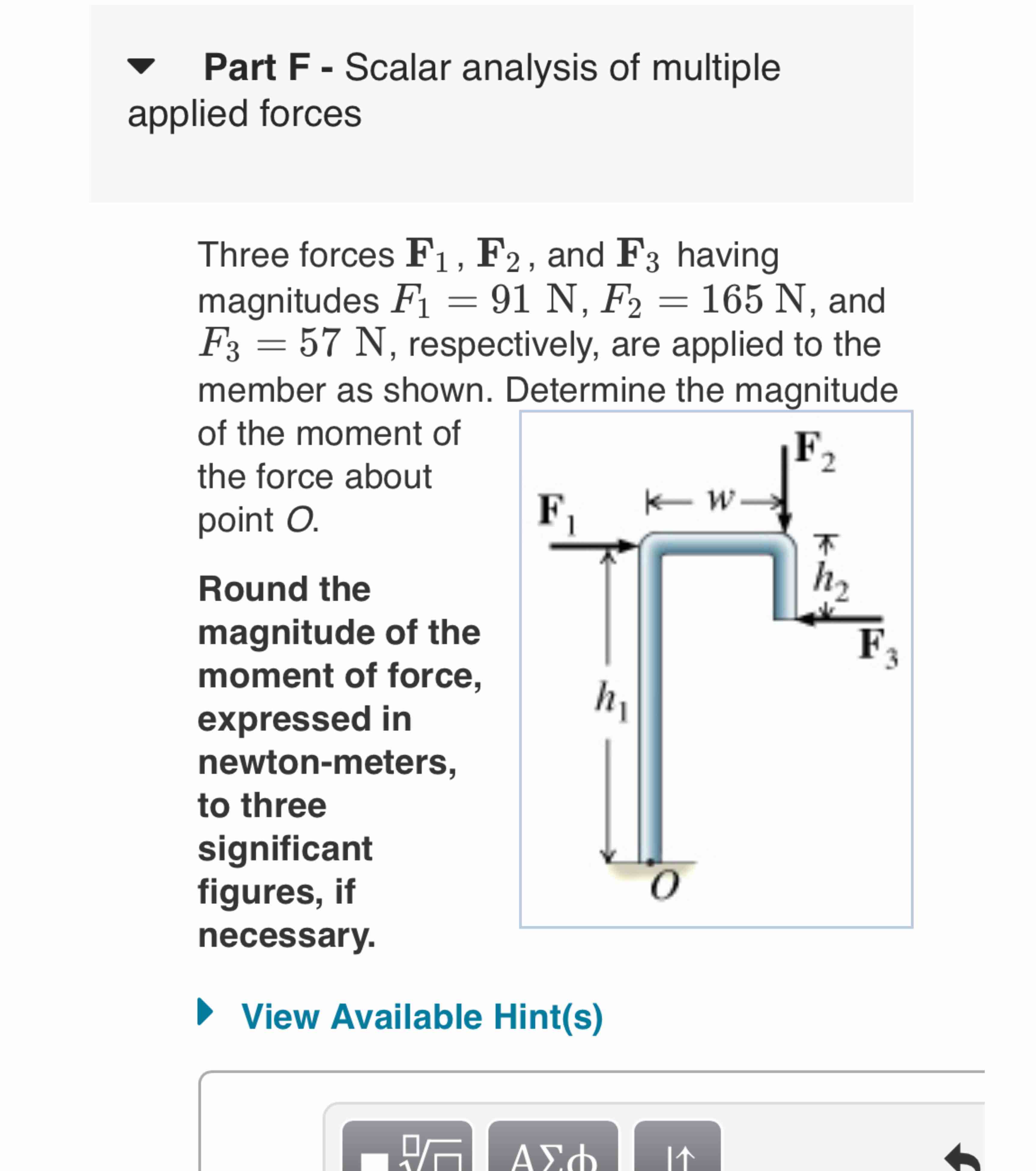 Part F - ﻿Scalar analysis of ﻿multipleapplied | Chegg.com