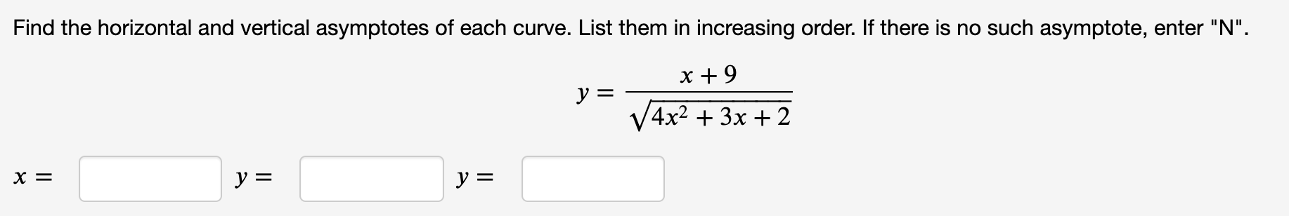 Solved Find the horizontal and vertical asymptotes of each | Chegg.com