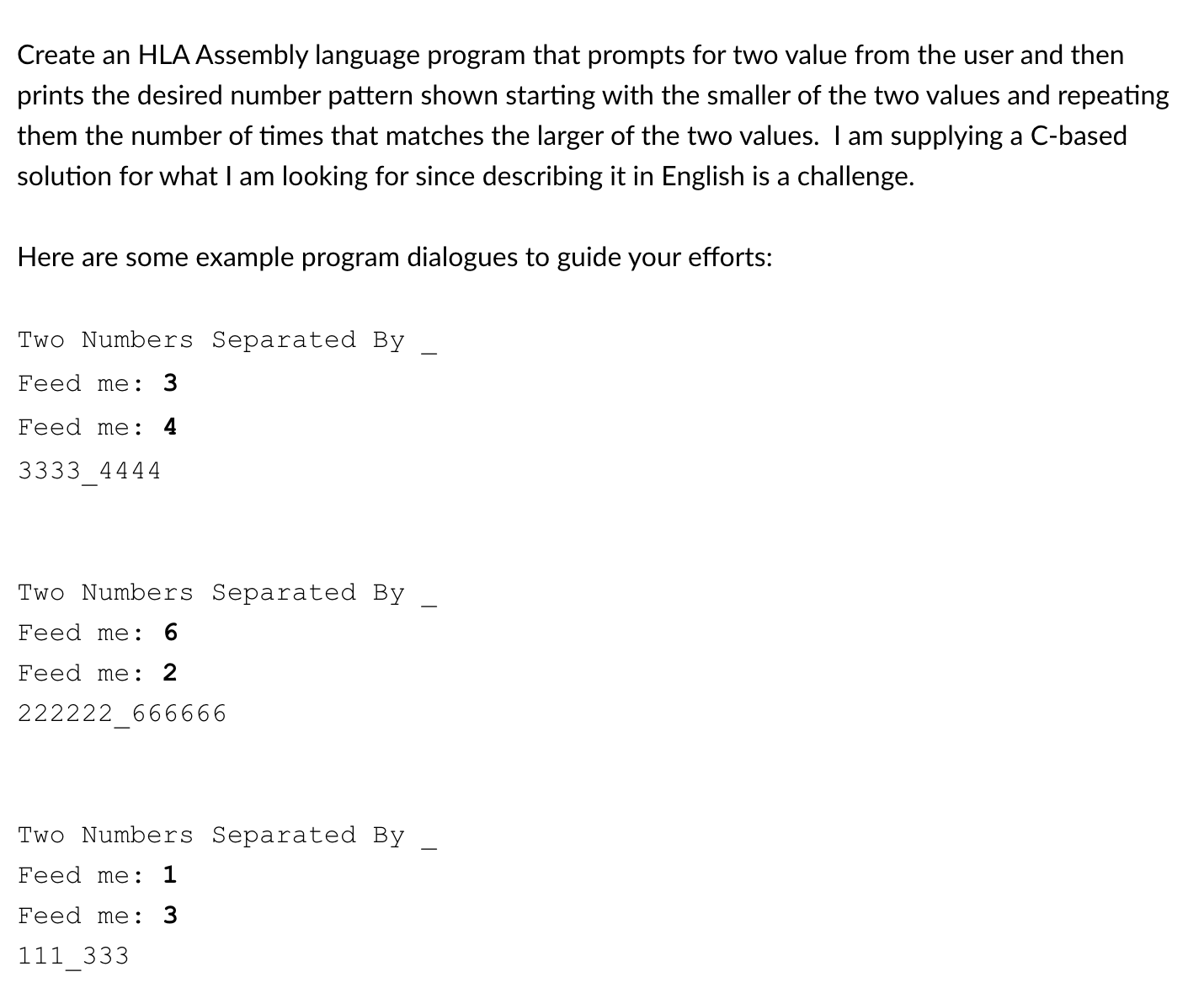 Solved Create an HLA Assembly language program that prompts | Chegg.com