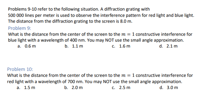 Solved Problems 9-10 refer to the following situation. A | Chegg.com