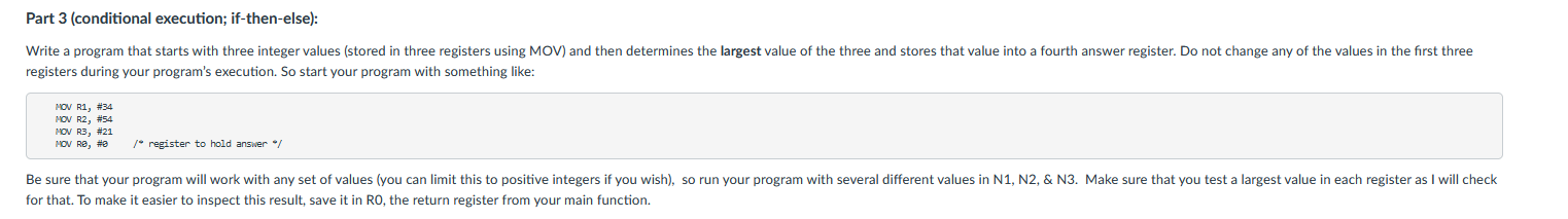 Solved Part 3 Conditional Execution If Then Else