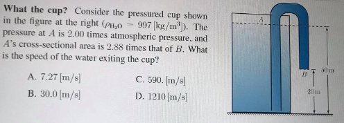 Solved What the cup? Consider the pressured cup shown in the | Chegg.com