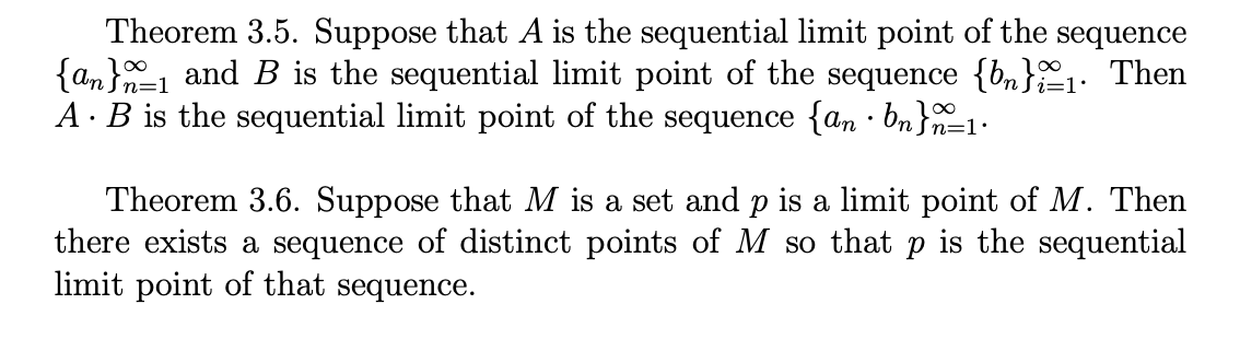 Solved Theorem 35 Suppose That A Is The Sequential Limit 