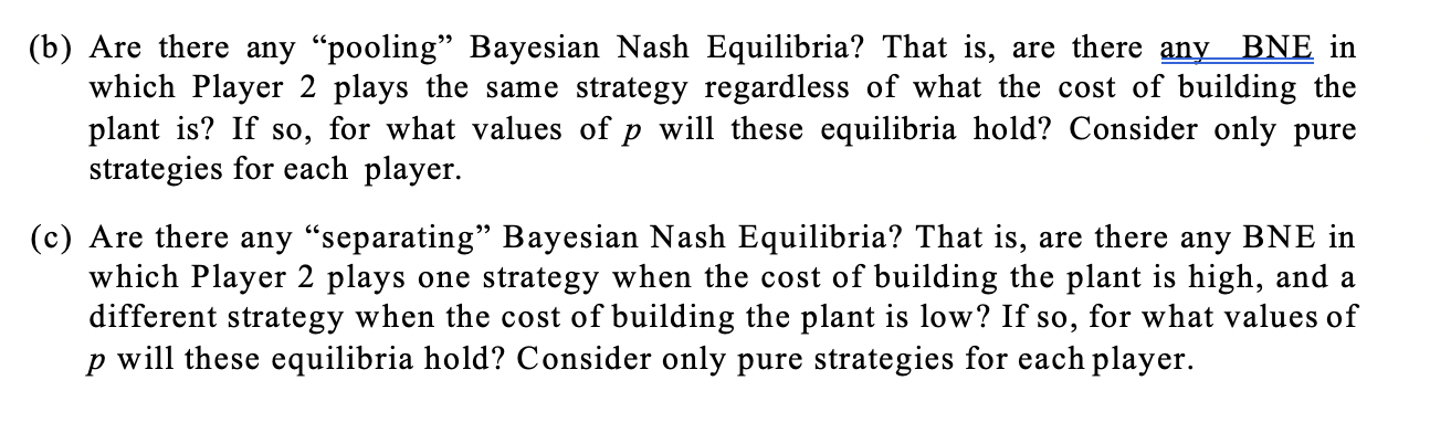 2. Static Bayesian Game Consider the following game | Chegg.com