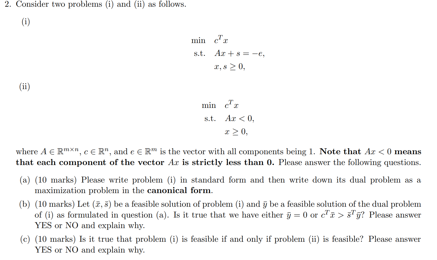 Solved Consider two problems (i) ﻿and (ii) as | Chegg.com