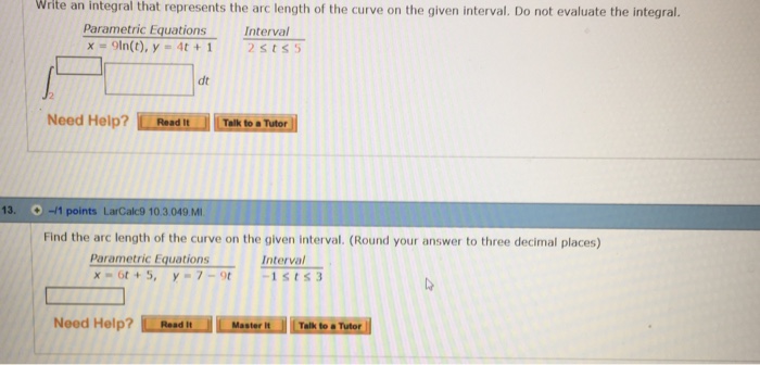 Solved Write an Integral that represents the arc length of | Chegg.com